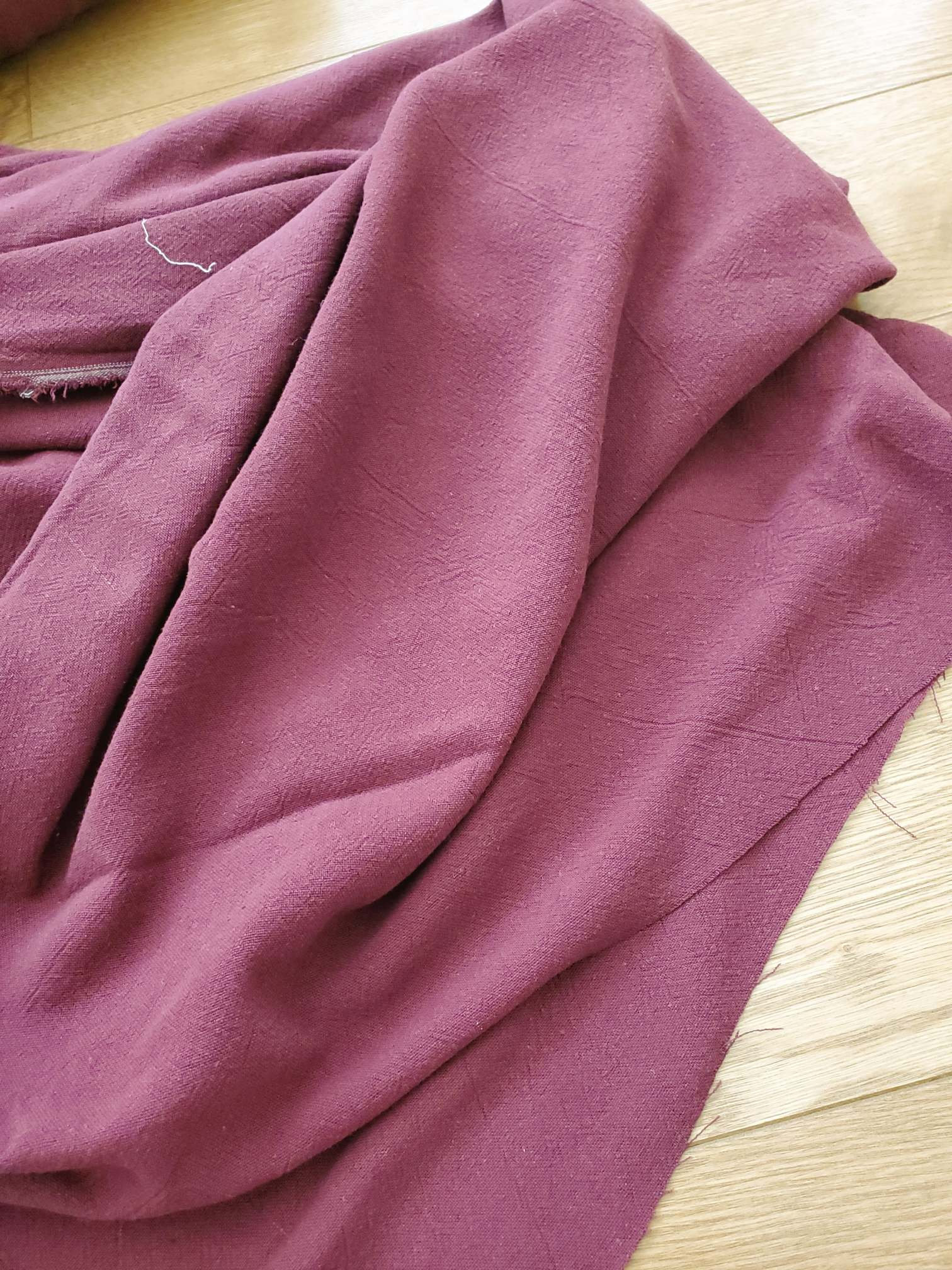 Linen Blend Fabric in Burgundy - Etsy