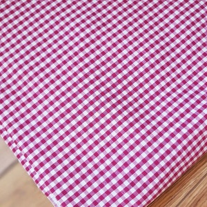 Raspberry Gingham Cotton - Etsy