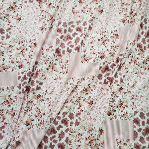 Patchwork in Pink Rib Knit Fabric - Etsy