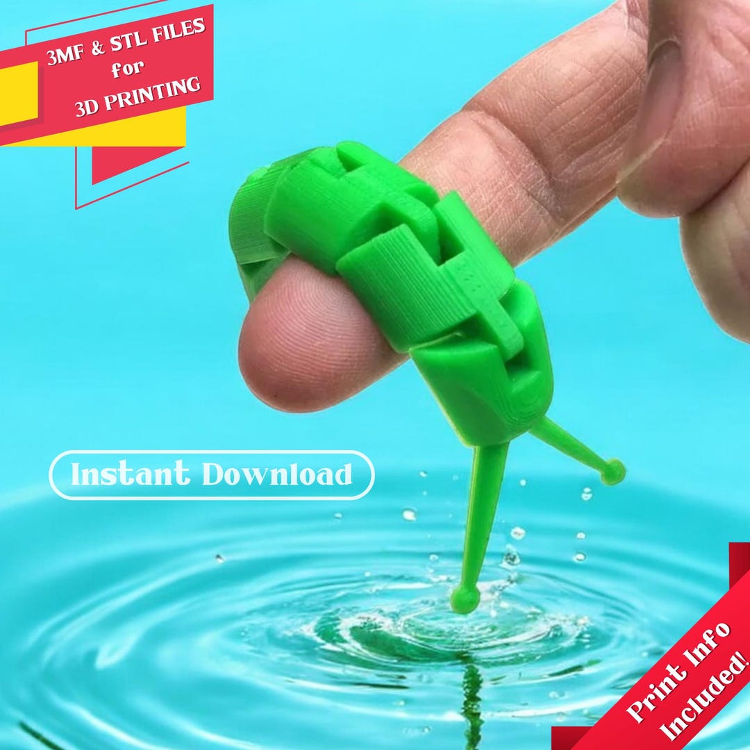 Articulated Slug Poseable 3D Model, Digital STL & 3MF Files, Ready to ...