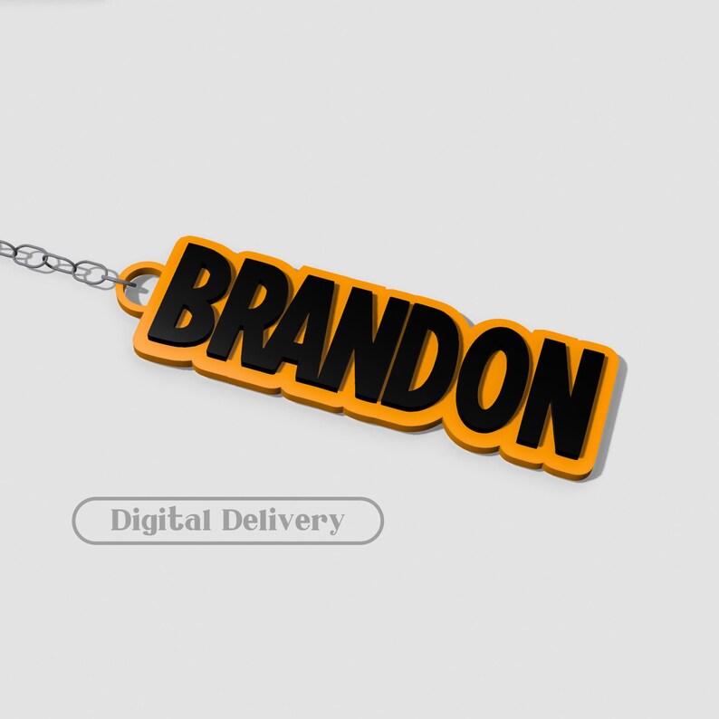 Personalized Name Keychain STL&3MF Files for 3D Printers, Ready to ...