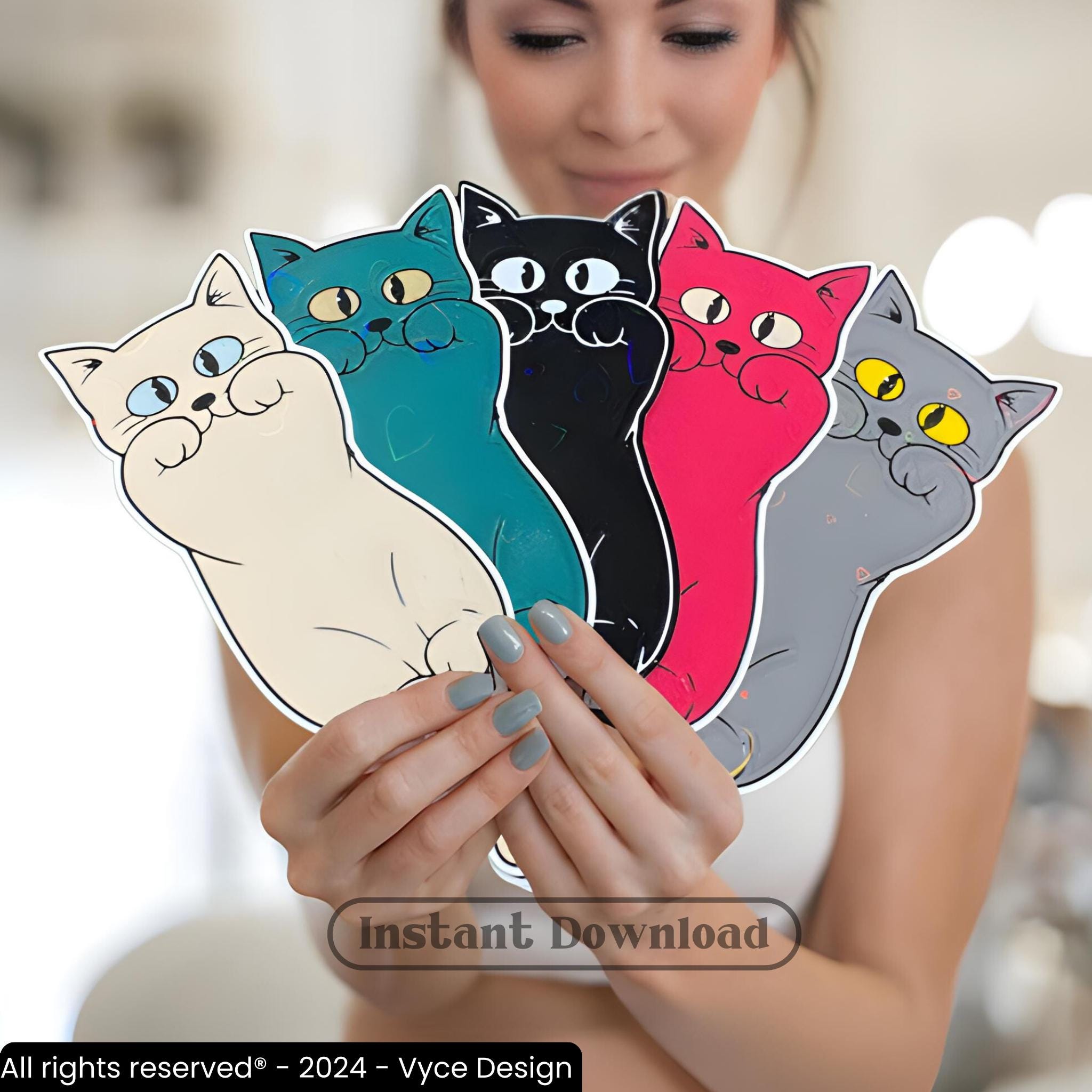 3D Printable Cat Bookmark - STL&3MF Files, Cute Kitty Design, Perfect ...