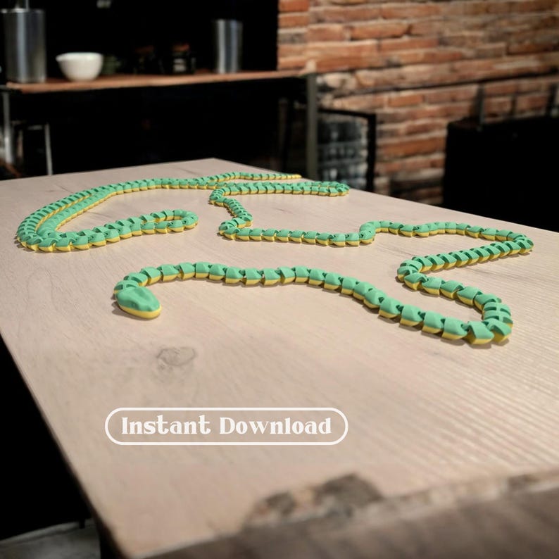 Articulated 10ft Snake Toy - World’s Longest 3D Printable Snake Model ...