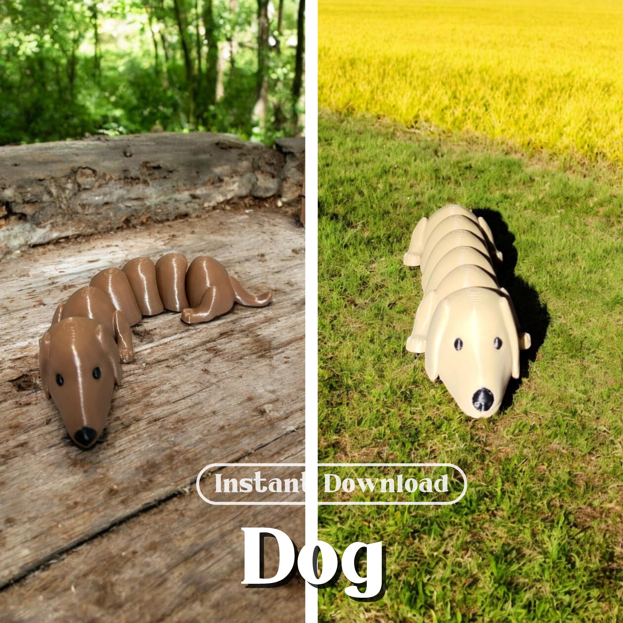 Articulated Dog Poseable 3D Model, Digital STL & 3MF Files, Ready to ...