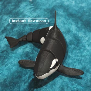 Articulated Orca - Poseable Whale 3D Model, Digital STL & 3MF Files ...