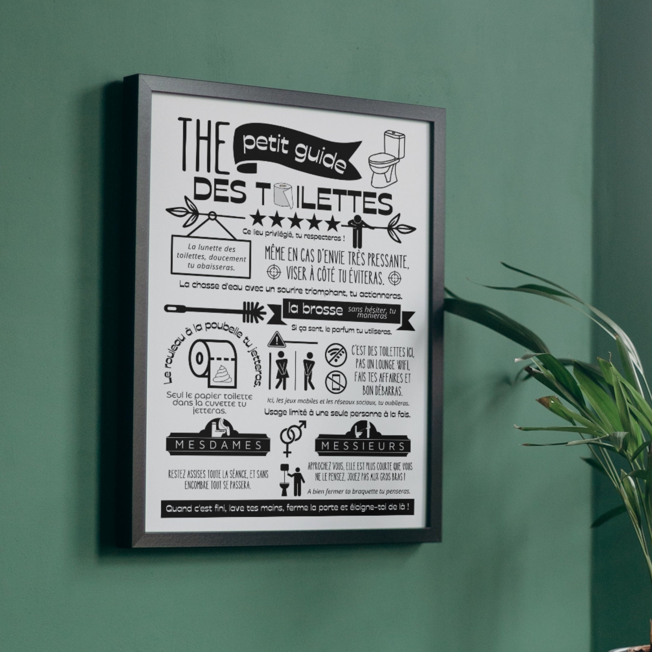 Affiche toilettes humour à imprimer, Affiche WC drôle, Affiche message ...