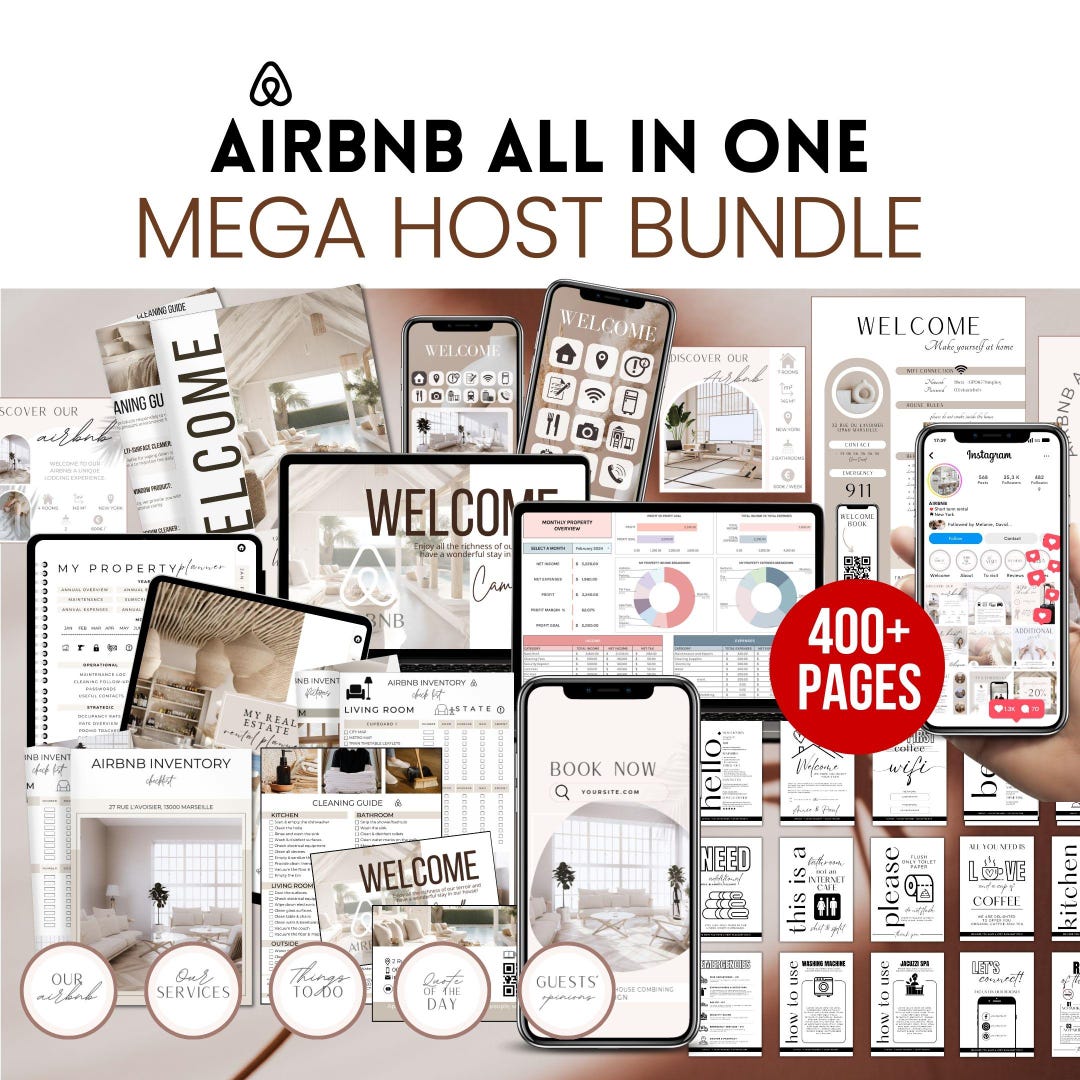 Airbnb Welcome Book Template for Airbnb Hosts and Guests, Airbnb Host ...
