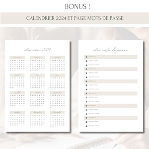 Planner francais non daté papier ou digital, Pack Complet d'Inserts ...