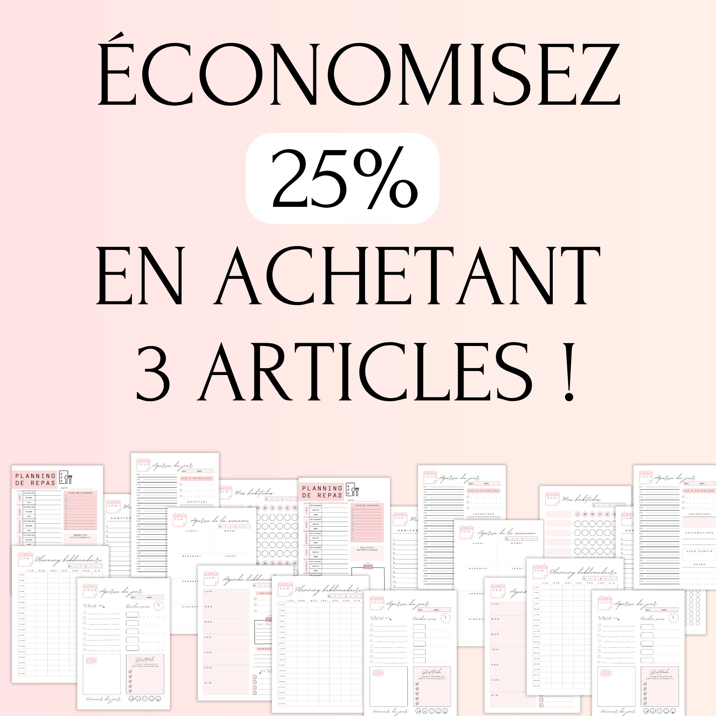 Monitoring of the Daily Routine Undated A4,A5, Monday to Sunday, French ...