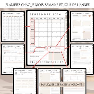 Digital Planner Francais 2024-2025 pour Etudiants, Agenda Planner ...
