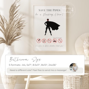 Do Not Flush Feminine Products Funny Toilet Sign - Flush Only Toilet ...