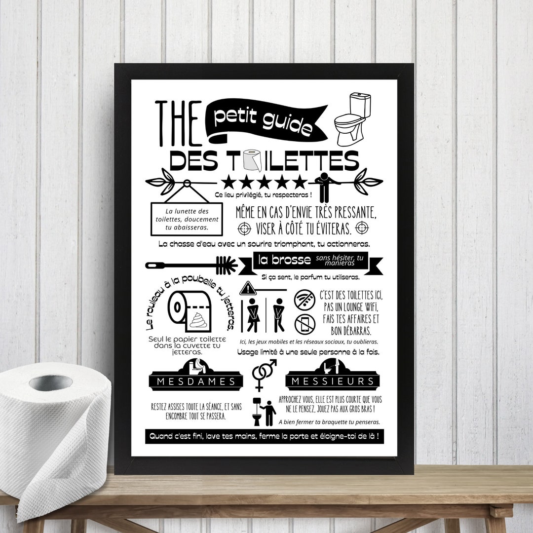 Toilet Humor Poster to Print, Funny WC Poster, Humorous Toilet Message ...