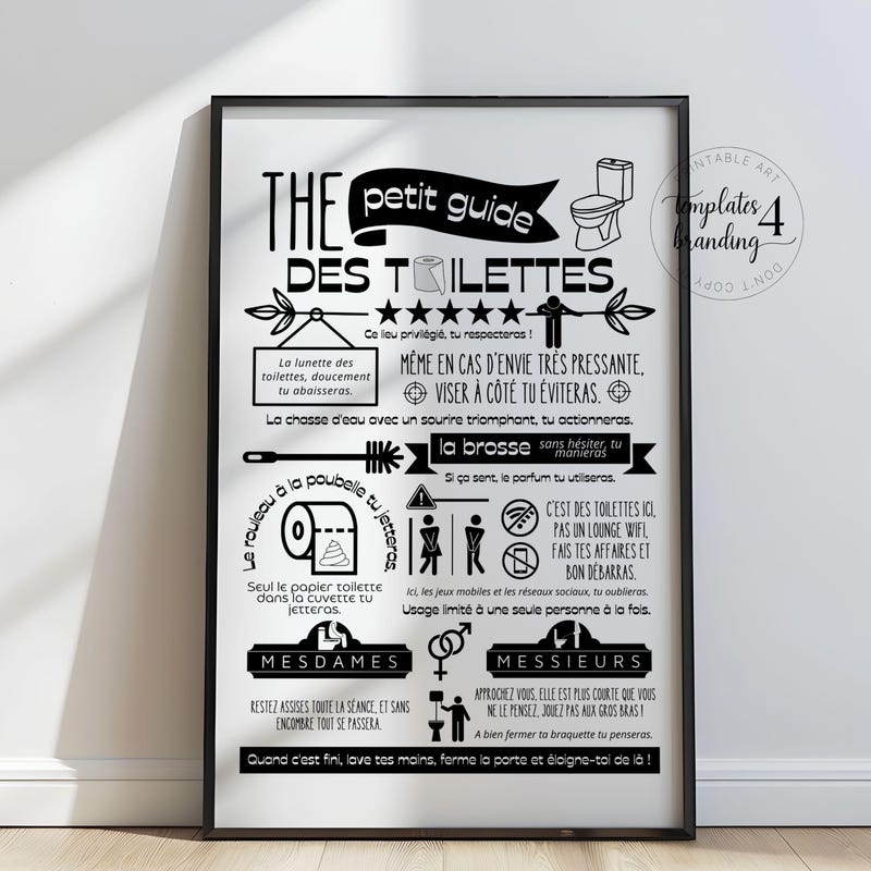 Humour toilette affiche - Etsy France