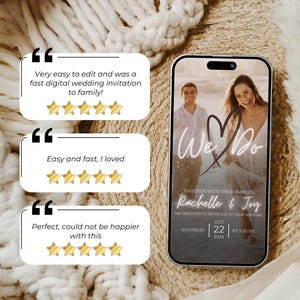 Digital Animated Wedding Invitation Electronic Wedding Editable ...