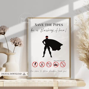 Do Not Flush Feminine Products Funny Toilet Sign - Flush Only Toilet ...