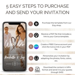 Digital Animated Wedding Invitation Electronic Wedding Editable ...