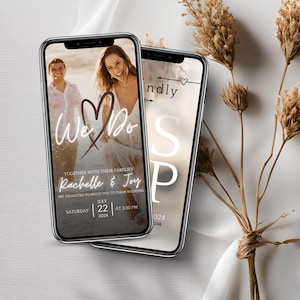 Digital Animated Wedding Invitation Electronic Wedding Editable ...