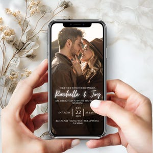 Wedding Video Invitation Template, Phone SMS Invitation Text Mariage ...