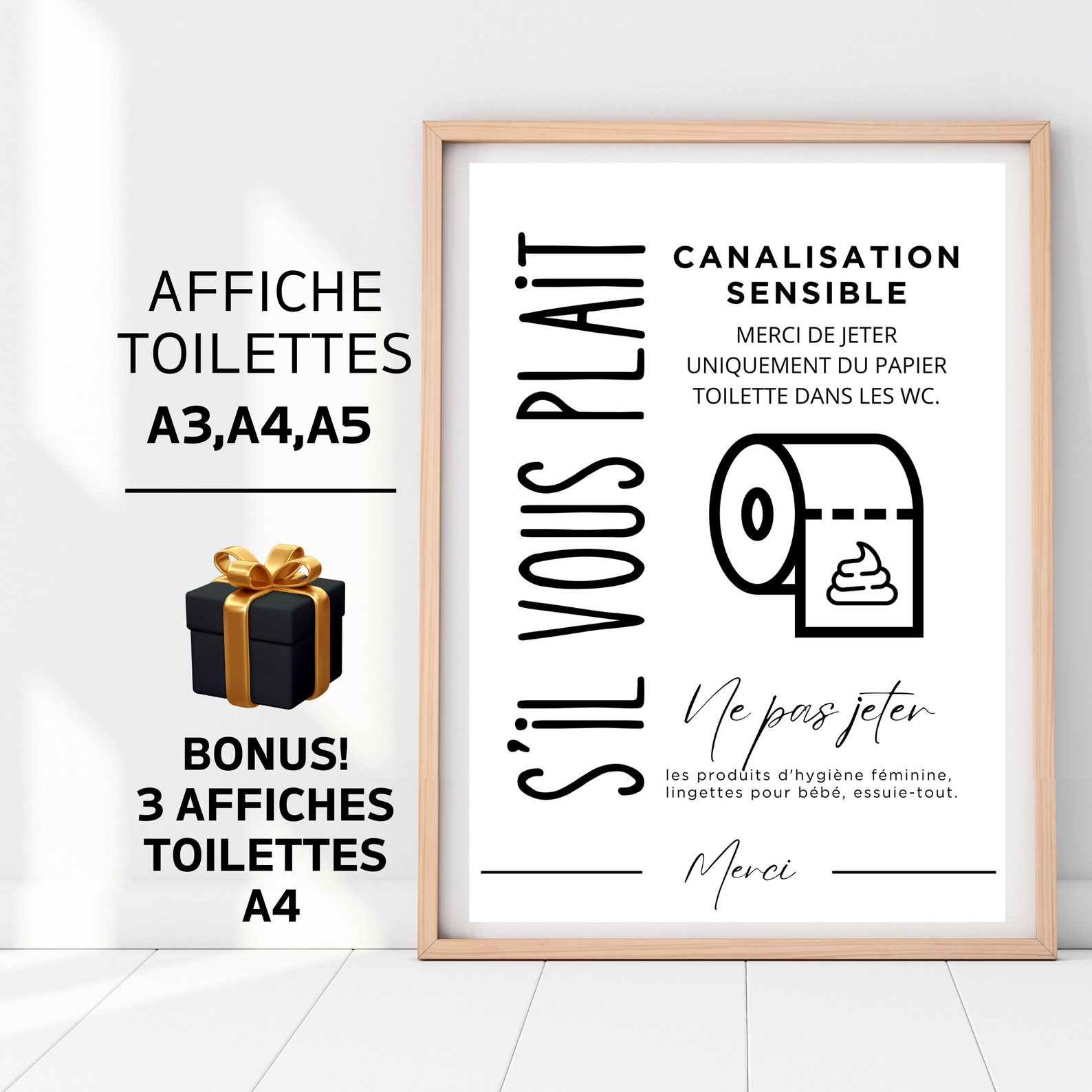 Affiche Ne rien jeter dans les toilettes, Affiche toilettes drôle à ... Affiche Ne rien jeter dans les toilettes, Affiche toilettes drôle à ...