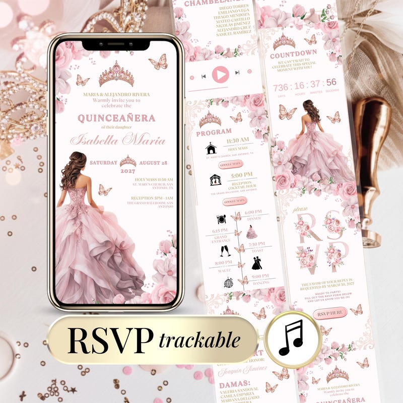 Quince Rsvp Template - Etsy