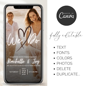 Digital Animated Wedding Invitation Electronic Wedding Editable ...