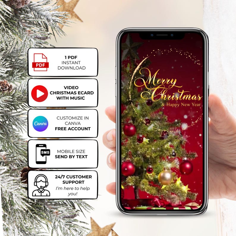 Customizable Animated Christmas Card | Personalized Photo Christmas ...