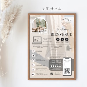 Airbnb Welcome Poster in French and English Canva Template - Etsy