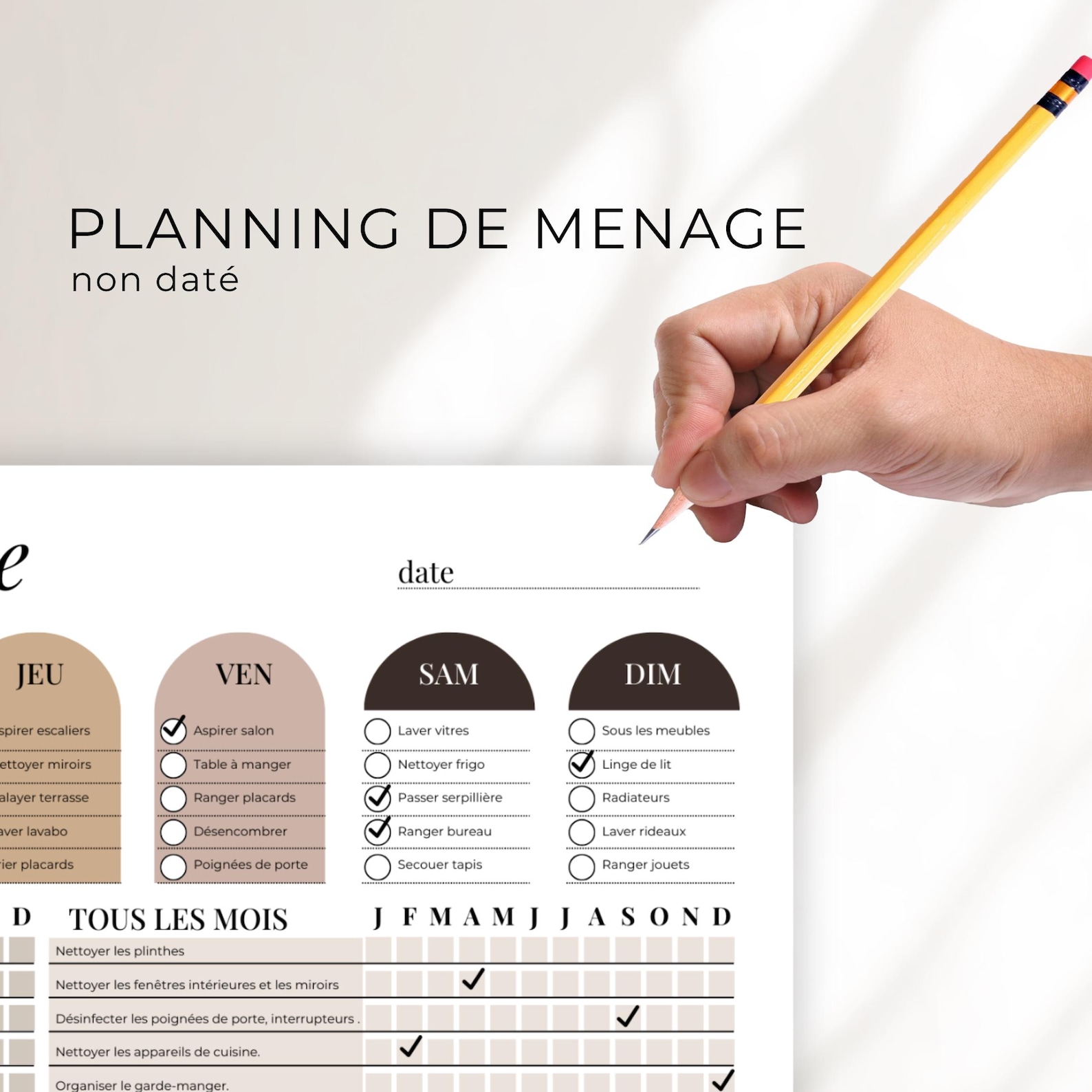 Check-list de Ménage Imprimable pour Airbnb et Maison - Template Canva ...
