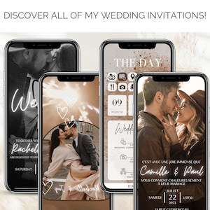 Digital Animated Wedding Invitation Electronic Wedding Editable ...