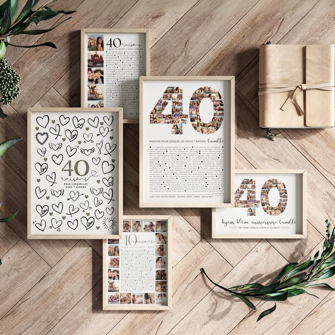 Printable 40th Birthday Posters for Women 5 40 Reasons Why We Love You ...