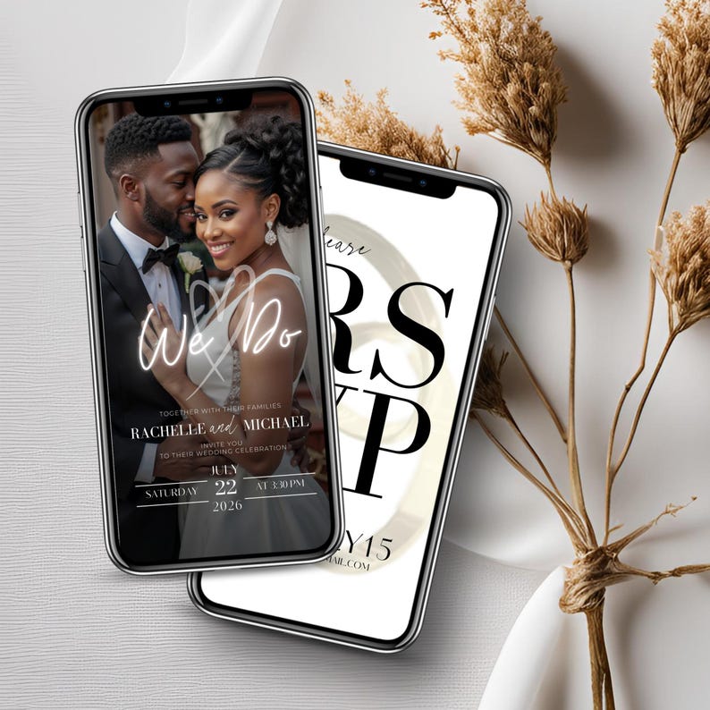 Digital Wedding Invitation Template Bestseller - Customizable Animated ...