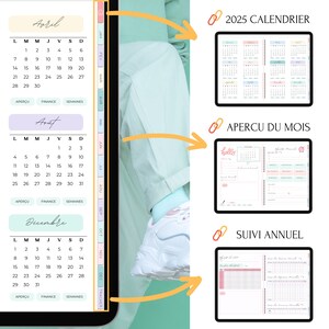Digital Planner francais 2025 Planificateur Numérique Hyperlié pour ...