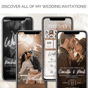 Wedding Video Invitation Template, Phone SMS Invitation Text Mariage ...