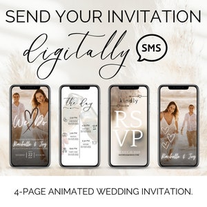 Digital Animated Wedding Invitation Electronic Wedding Editable ...
