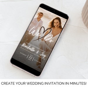 Digital Animated Wedding Invitation Electronic Wedding Editable ...