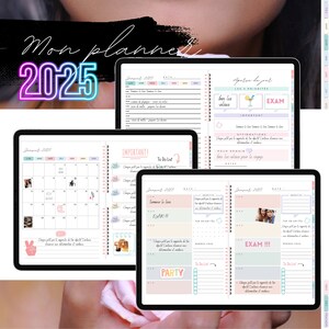 Digital Planner francais 2025 Planificateur Numérique Hyperlié pour ...