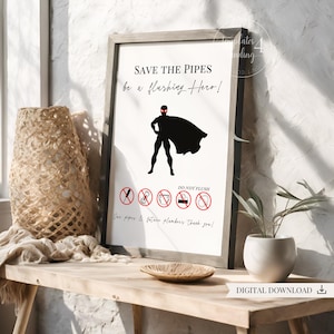 Do Not Flush Feminine Products Funny Toilet Sign - Flush Only Toilet ...