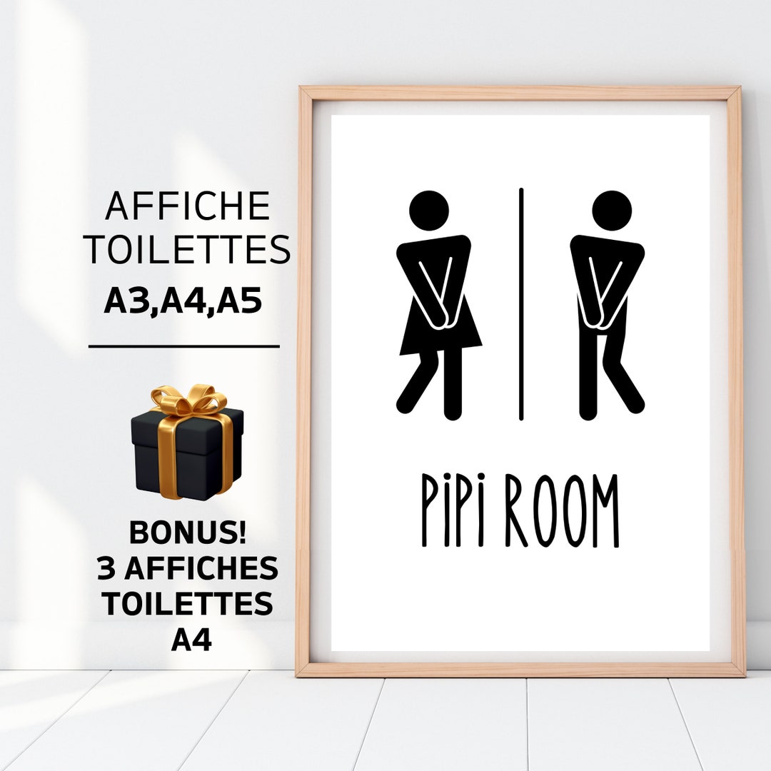 Pipi Room Toilet Poster: Funny Toilet Poster to Print for - Etsy