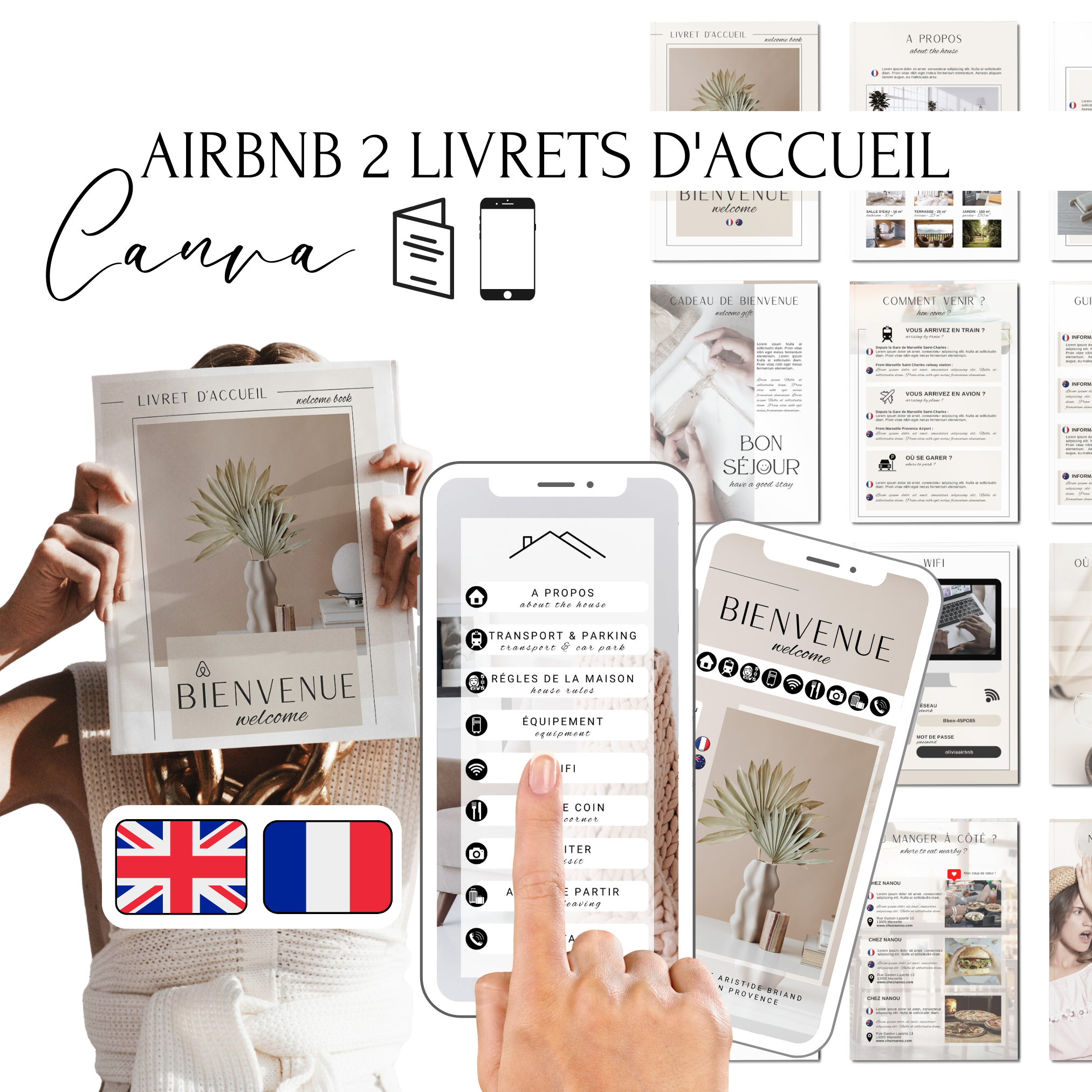 French English Welcome Booklet, 2 Booklets: to Print and Digital ...