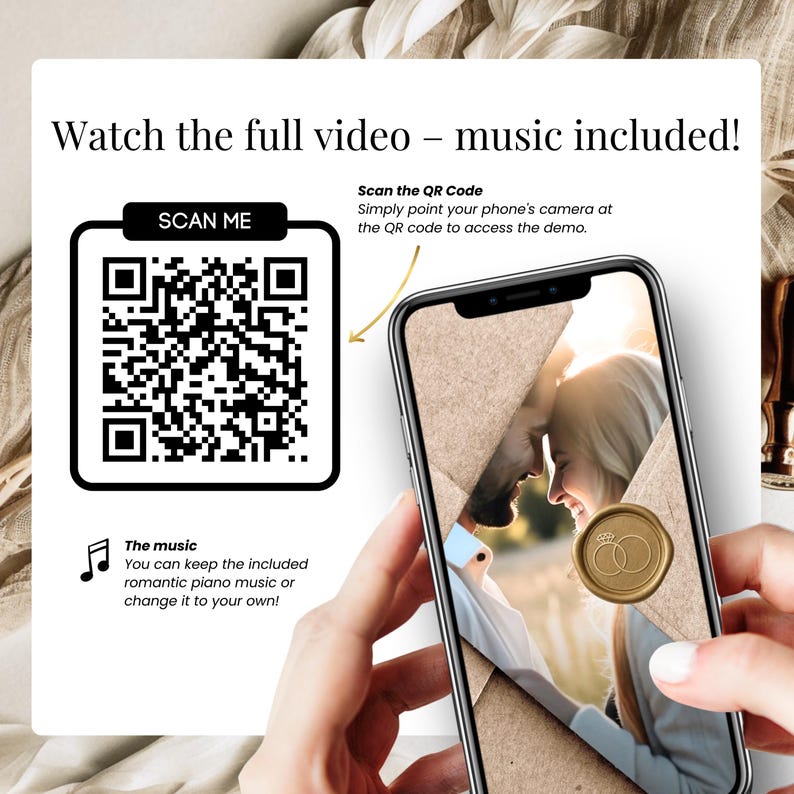 Animated Wedding Invitation, Envelope Opening Video, Editable Digital ...