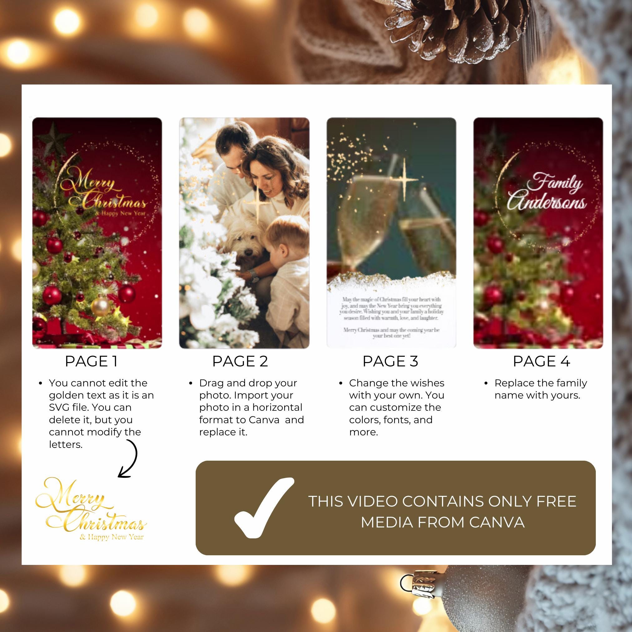 Customizable Animated Christmas Card | Personalized Photo Christmas ...