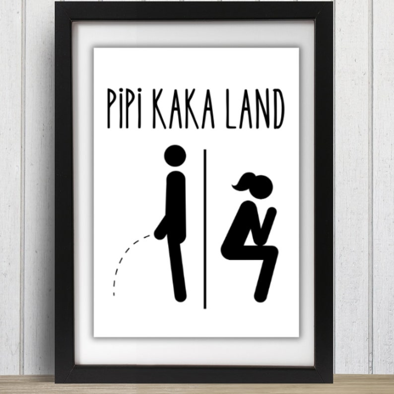 Pipi Kaka Land Toilet Poster: Funny Toilet Poster to Print for - Etsy