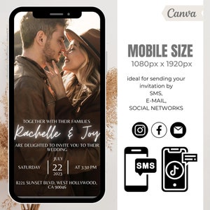 Wedding Video Invitation Template, Phone SMS Invitation Text Mariage ...
