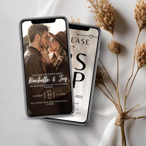 Wedding Video Invitation Template, Phone SMS Invitation Text Mariage ...