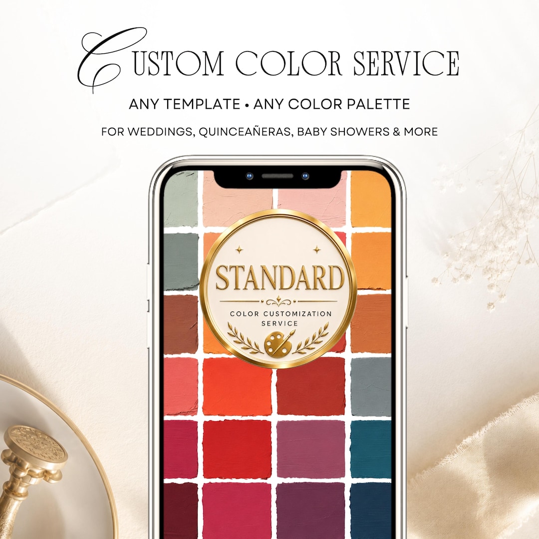 Custom Color Service | Wedding Invitation, Quinceañera, Save the Date ...