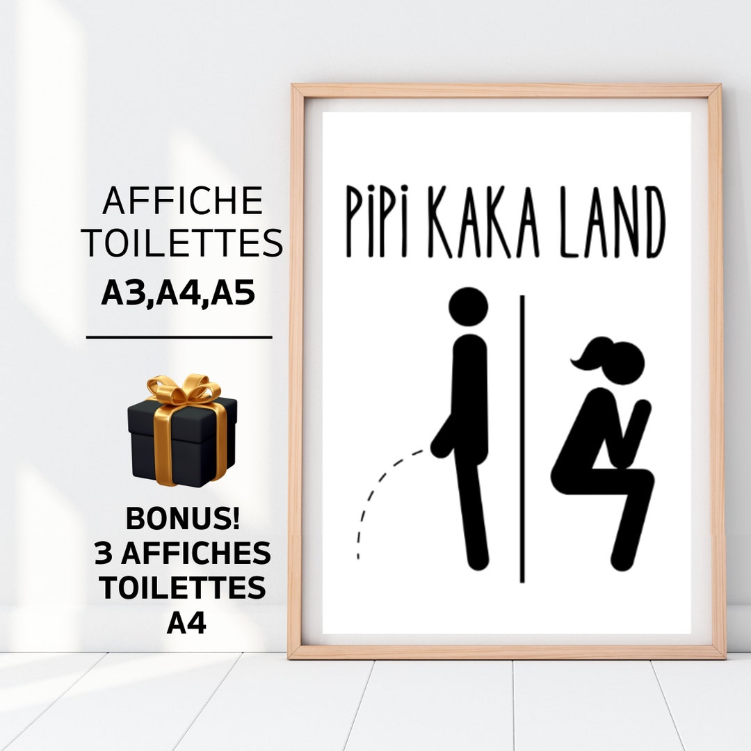Pipi Kaka Land Toilet Poster: Funny Toilet Poster to Print for - Etsy