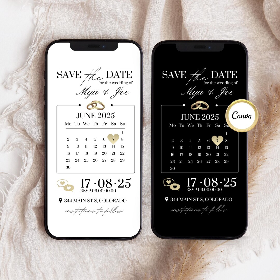 Digital Invite Electronic Save the Date - Save the Date Wedding ...