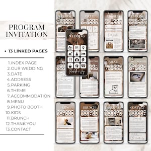 Digital Wedding Invitation Program Wedding Invite Canva Template 13 ...