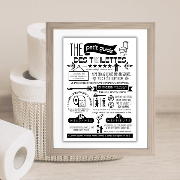 Toilet Rules Poster - Etsy
