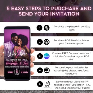 Digital Animated Wedding Invitation Electronic Wedding Editable ...